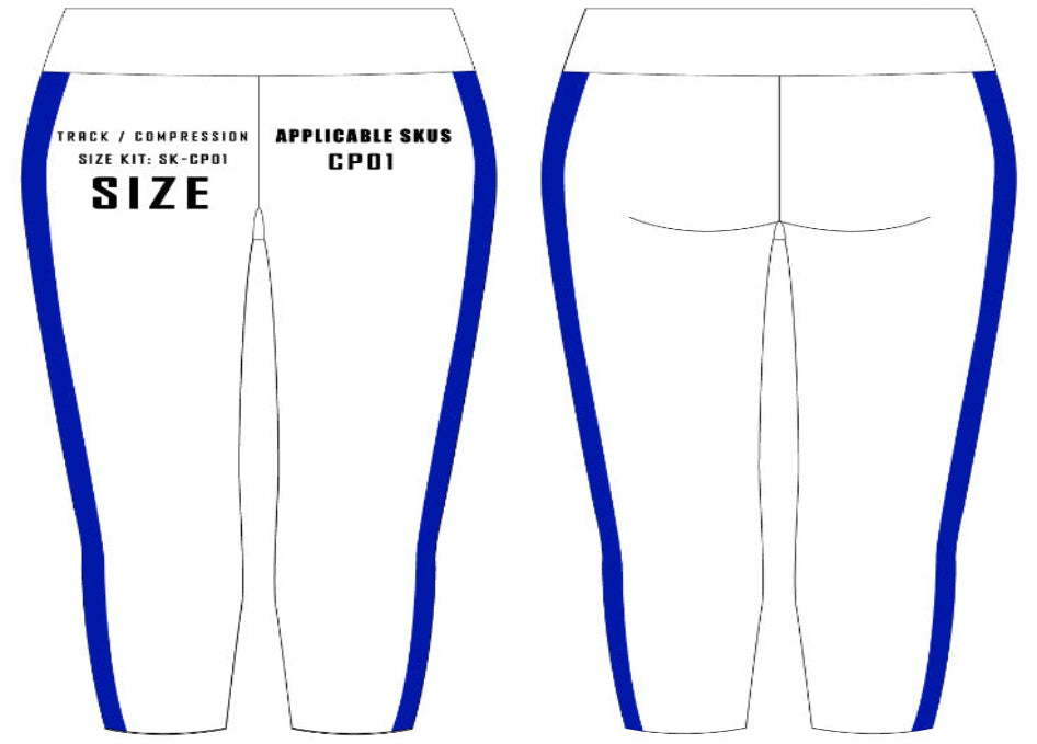 Three-Quarter Compression Pants Size Samples - Tier One Apparel